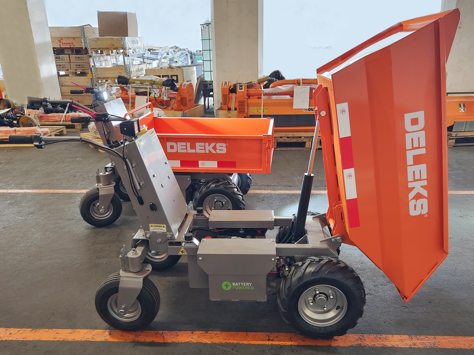100 % elektrische Minidumper Dumper met hydraulische kiepbak