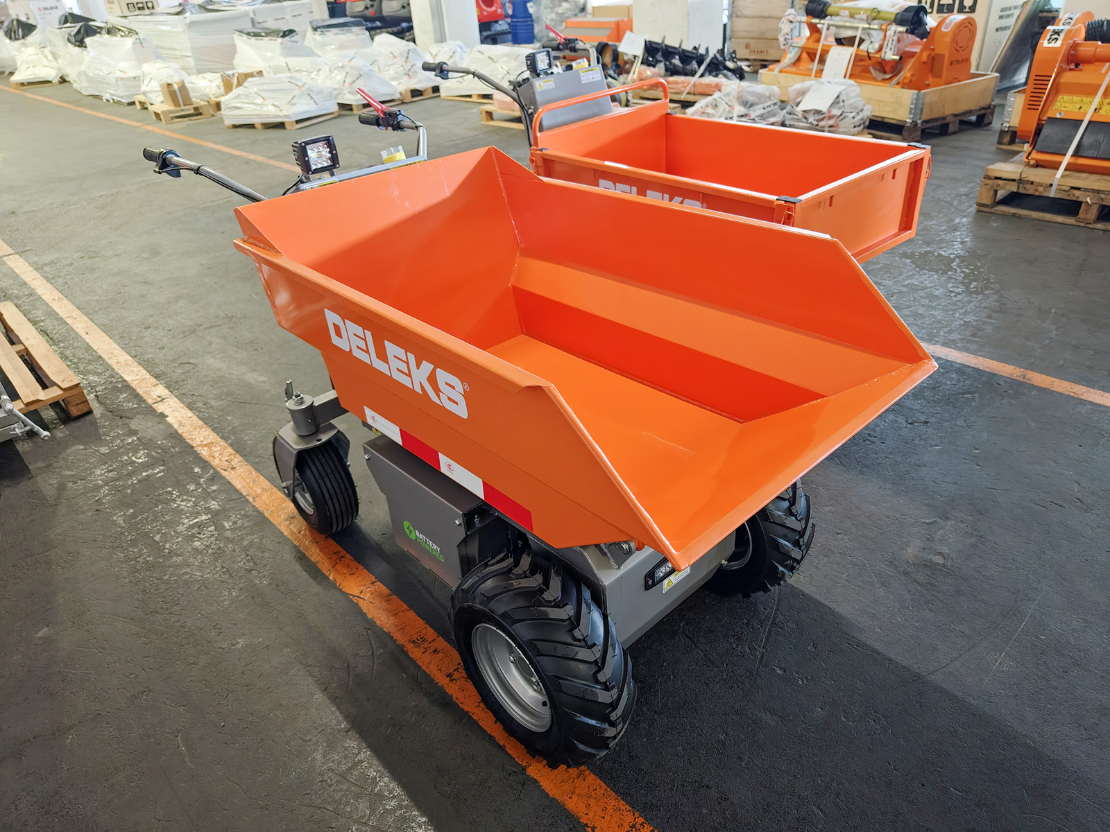 100 % elektrische Minidumper Dumper met hydraulische kiepbak